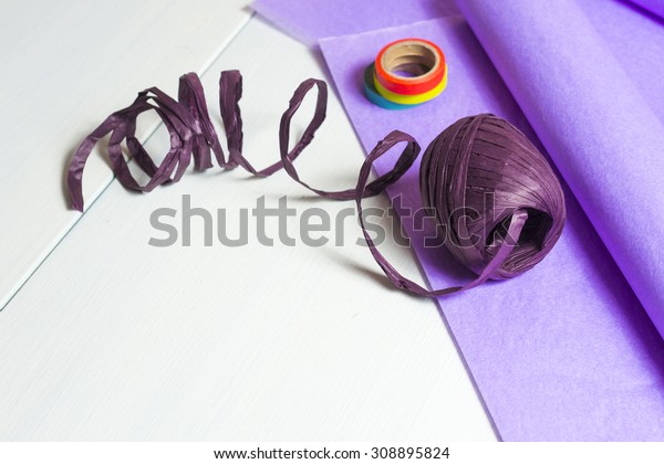Gift Packaging Purple Papers Stock Photo 308895824 | Shutterstock
