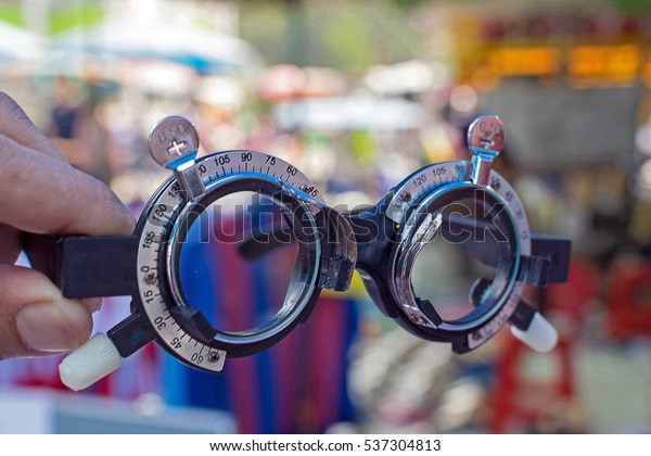 Glass Optometry Test Many Types Glasses Stock Photo 537304813 ...