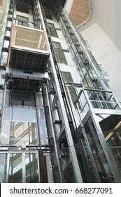 Glass See Through Elevators Inside Mall: foto de stock (editar ahora ...