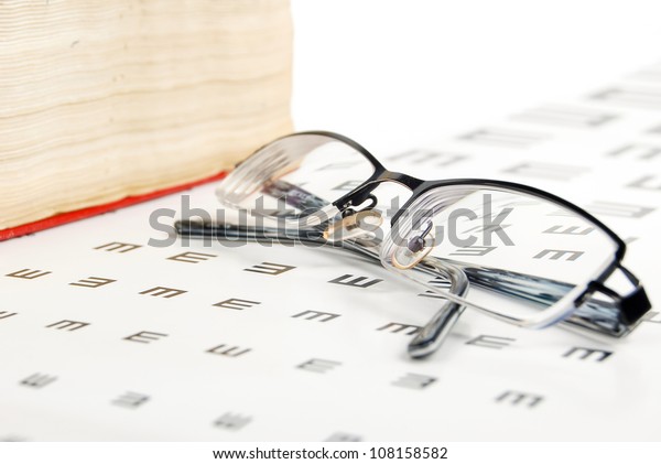 Glasses Dictionary Eye Chart Stock Photo 108158582 | Shutterstock