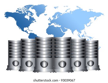Global Database Modern Servers Map Stock Photo 93039067 | Shutterstock