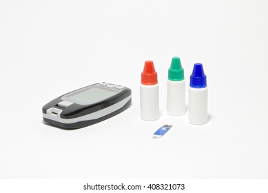 Glucose Test Kit Three Solution Bottles Stock Photo 408321073 ...