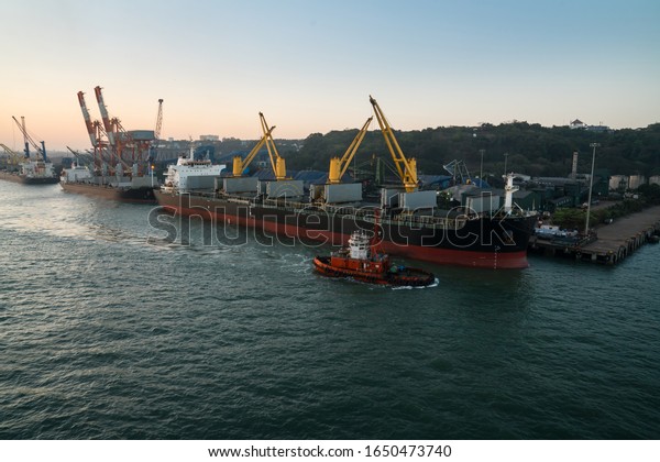 Goa Port Loading Unloading Activities Port Stock Photo (Edit Now ...