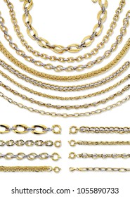 Gold Chains White Background Stock Photo 1055890733 | Shutterstock