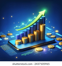 Blue Money Business Graph Finance Chart AI-generated image 2469272775 ...