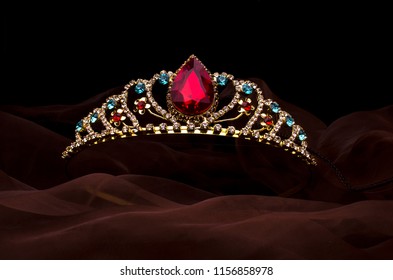 Gold Crown Red Ruby Stone Isolated Stock Photo (Edit Now) 1156858990