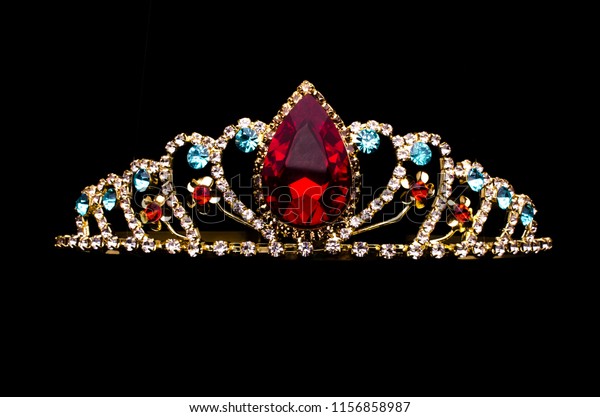 Gold Crown Red Ruby Stone Isolated Stock Photo 1156858987 | Shutterstock