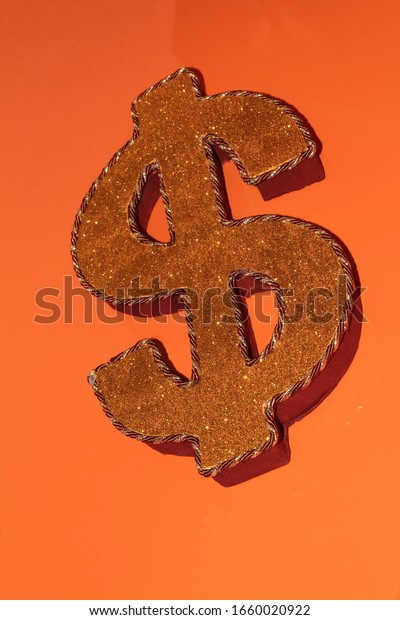 Gold Dollar Sign String Sequins Dollar Stock Photo 1660020922 ...