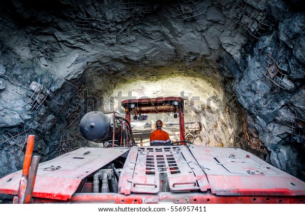 Gold Mining Underground Stock Photo (Edit Now) 556957411