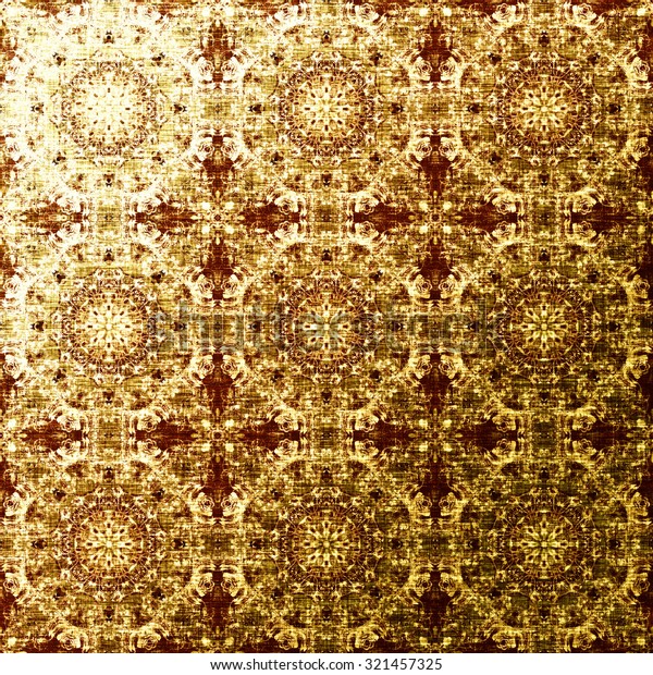 Gold Oriental Pattern Ethnic Elements Golden Stock Photo 321457325 ...