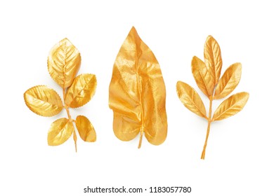 Golden Leaf Design Elements Stock Photo 1183057780 | Shutterstock