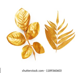 Golden Leaf Design Elements Stock Photo 1189360603 | Shutterstock