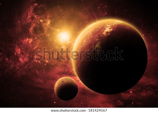 Golden Planet Elements This Image Furnished Stock Photo (Edit Now ...