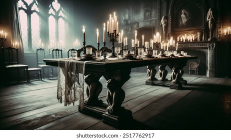 Gothic Dining Table Inspired By Nosferatu AI-generated image 2517744745 ...