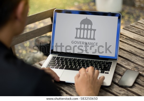 Governance Building Authority Computing Computer Laptop Stock Photo ...