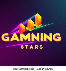Neon Elements Gaming Logo Vibrant Futuristic AI-generated image ...