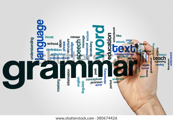 Grammar Concept Word Cloud Background Foto stock 380674426 | Shutterstock