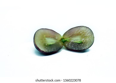 Grapes Split Two White Background Stock Photo 1360223078 | Shutterstock