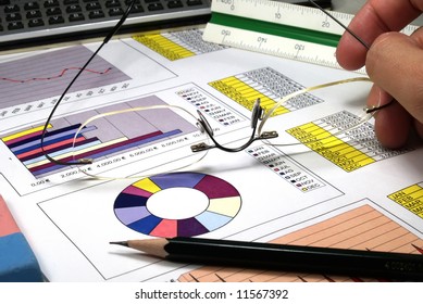 Diagram Analysis Many Colorful Charts On Stock Illustration 376352074 ...