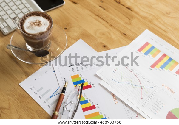 Graph Chart Analysis Document Hot Cocoa Stock Photo 468933758 ...