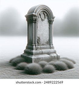 Empty Space Between Two Headstones Front — изображение, созданное ИИ ...