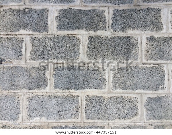Gray Concrete Block Wall Texture Background Stock Photo 449337151 ...