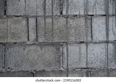 Gray Lined Cement Block Wall Background Stock Photo 2190116303 ...