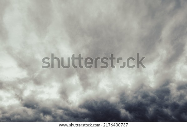 Gray Sky Clouds Gray Cloudscape Background Stock Photo 2176430737 ...