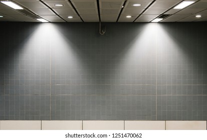 Gray Wall Mockup Inside Train Station Stock Photo (Edit Now) 1251470062