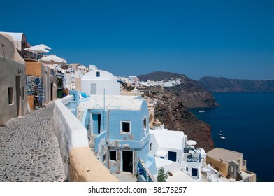 Santorini Greece White Buildings Daylight Ocean Stock Photo (Edit Now ...