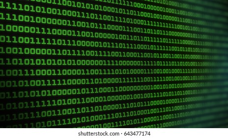 Green Binary Numbers On Computer Screen Stock Photo 643477174 ...