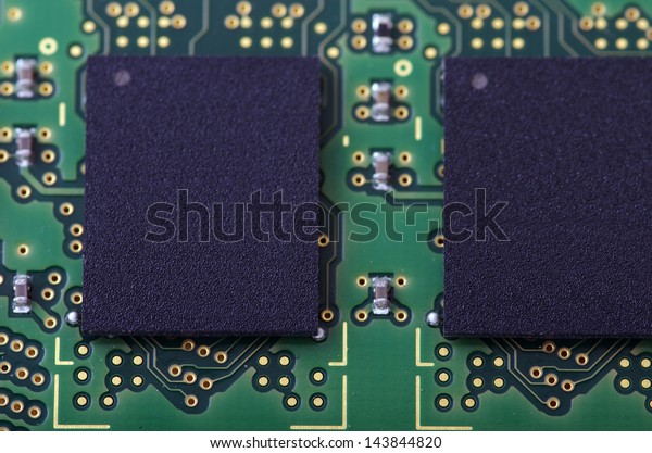 Green Computer Board Chips Components Stock Photo (Edit Now) 143844820