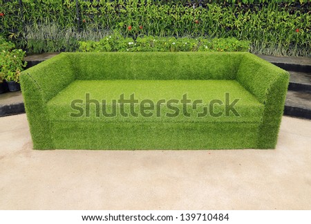 Green Grass Sofa Stock Photo (Edit Now) 139710484 - Shutterstock