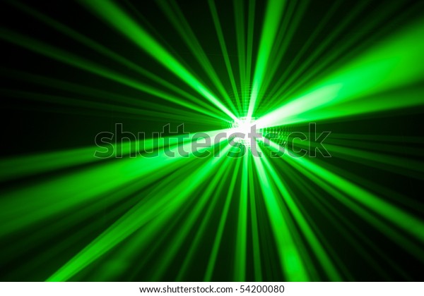 Green Laser Light Reflection Stock Photo (Edit Now) 54200080
