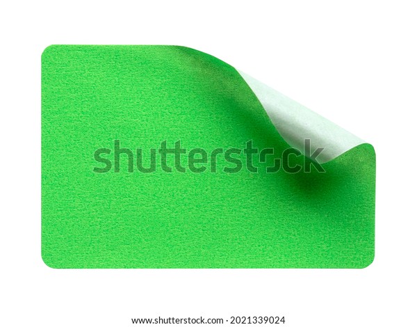 Green Rectangular Paper Sticker Label Isolated Stock Photo 2021339024 ...
