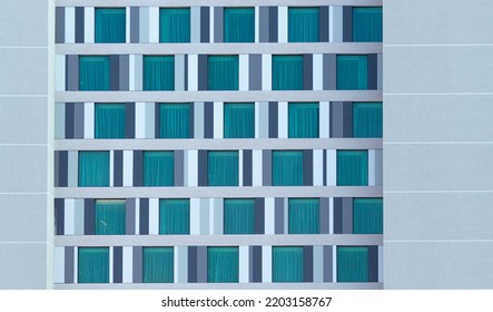 Green Windows Building Regular Sequence Stock Photo 2203158767 ...
