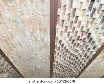 Grey Red Brick Ceiling Texture Background Stock Photo 1048265578 ...