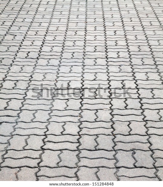 Grey Stone Pathpathway Blockground Brick Block Stock Photo 151284848 ...
