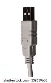 Grey Usb Cable Socket Isolated White Stock Photo 339614540 | Shutterstock