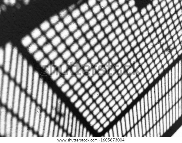 Grid Shadow On White Wall Black Stock Photo 1605873004 | Shutterstock