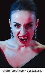 Grim Vampire Looking Camera Isolated On Stock Photo 1182251587 ...