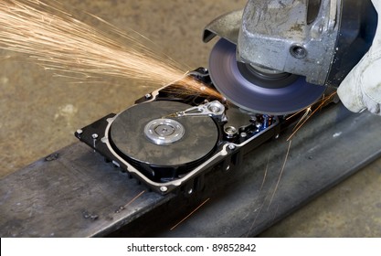 Angle Grinder Producing Sparks While Sliding Stock Photo (Edit Now ...