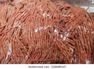 Ground Beef Wrapped Plastic Offered Consumers Stock Photo 2184485167 ...