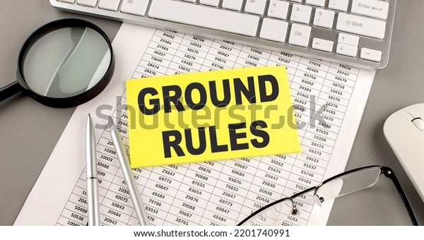 Ground Rules Text Written On Sticky Stock Photo 2201740991 | Shutterstock