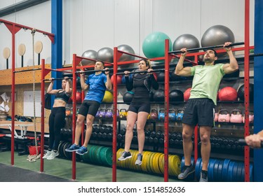 Group Athletes Doing Pull Ups Gym Stock Photo 1514852636 | Shutterstock