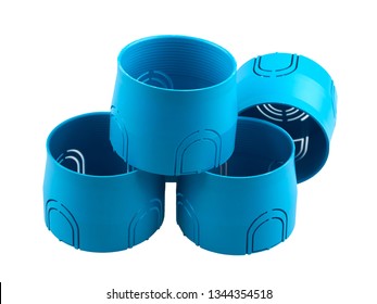 Group Blue Electrical Junction Boxes Isolated Stock Photo 1344354518 ...