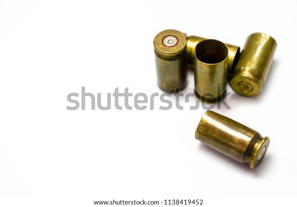 Group Bullet Shells Isolate On White Stock Photo 1138419452 | Shutterstock