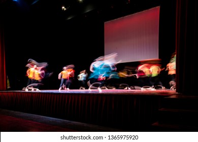 Group Dancer Colored Clothes Dancing On Stock Photo (Edit Now) 1365976208