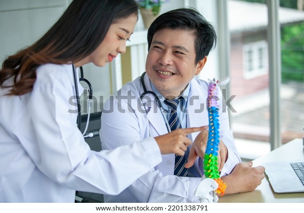 Group Doctors Study Physiology Human Body Stock Photo 2201338791 ...