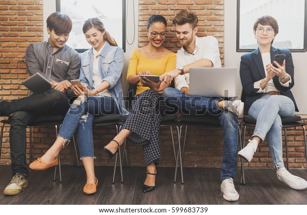 Group Five Multi Generation Creative Use Stock Photo 599683739 ...